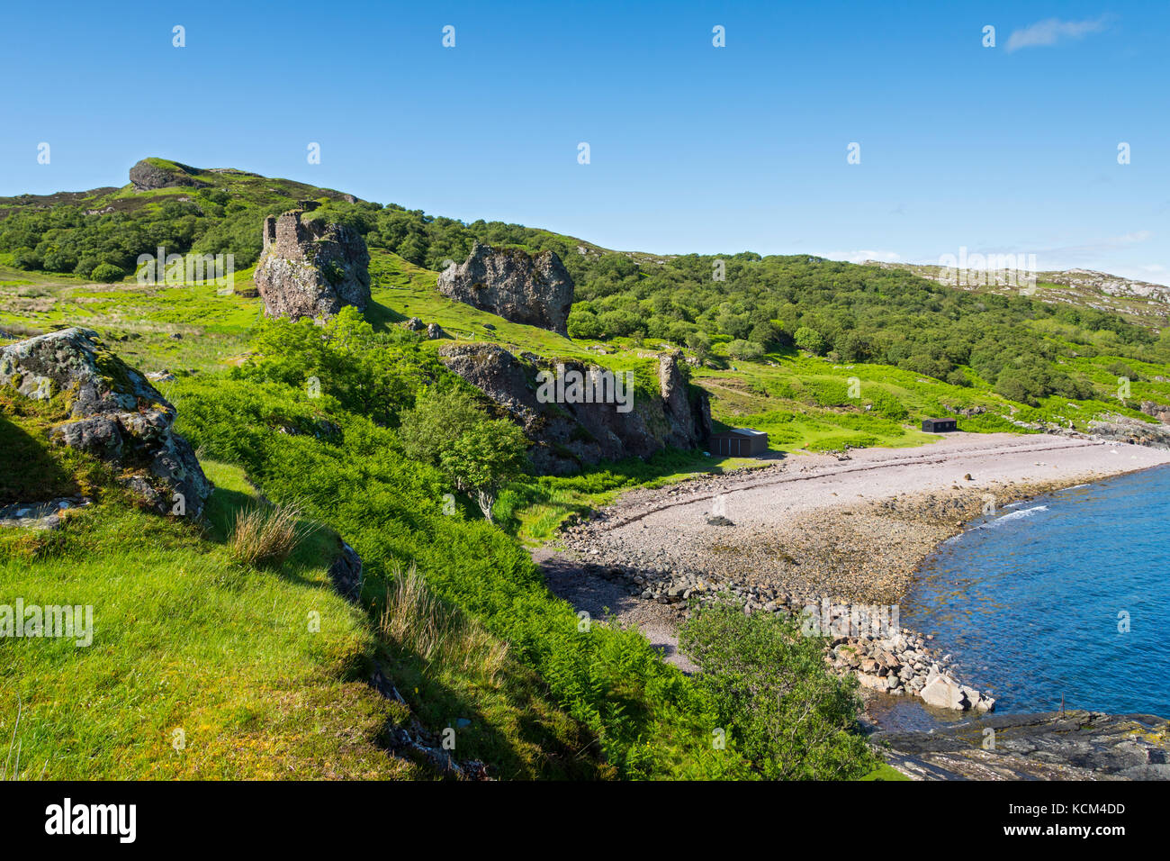 Brochel Bay and Castle on the Isle of Raasay, Scotland, UK Stock Photo ...