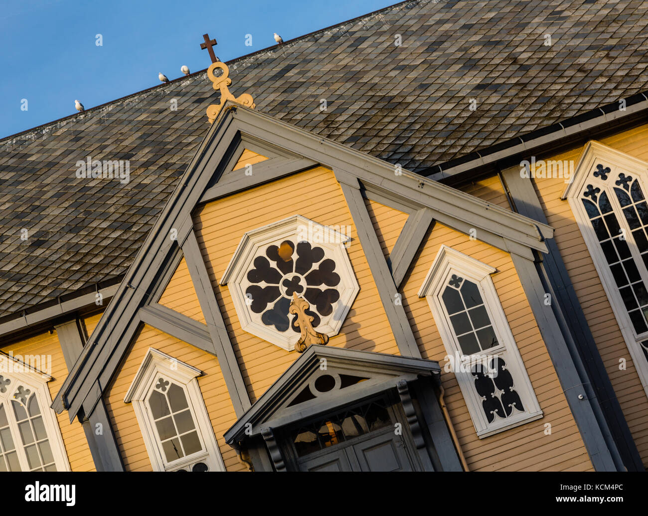 Tromso Cathedral, Norway. A large wooden church of the late Gothic ...