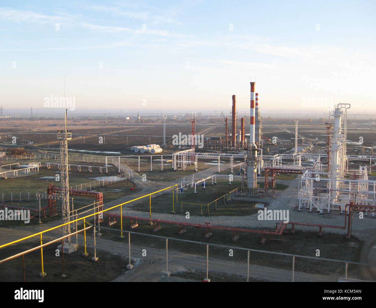 The oil refinery. Equipment for primary oil refining Stock Photo - Alamy