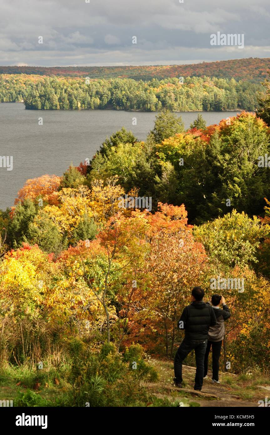 Spectacular fall nature landscape in Muskoka, Ontario, Canada Stock ...