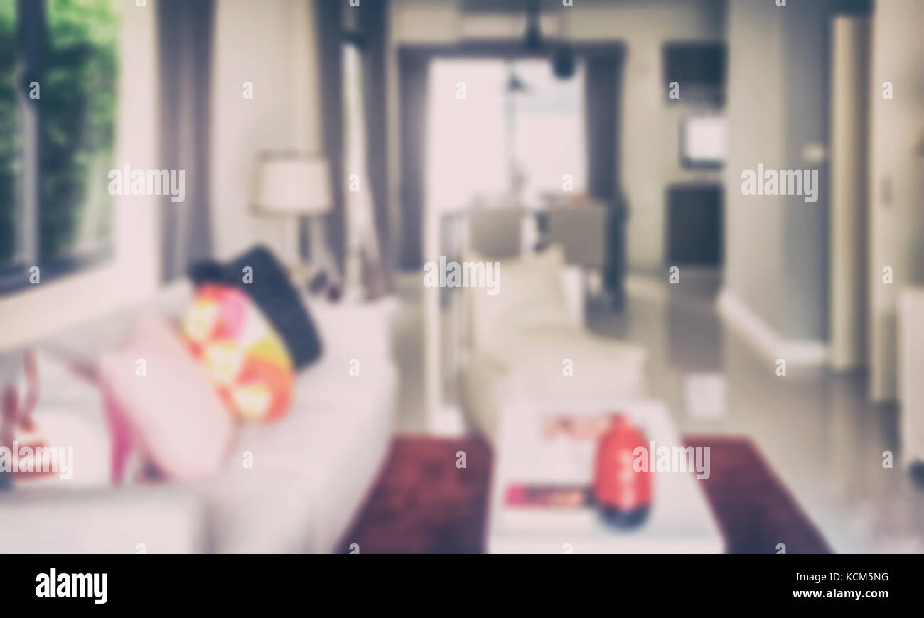 Defocus background interior living room Stock Photo - Alamy
