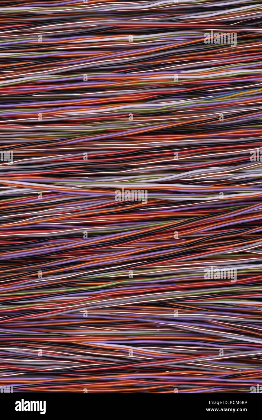 Electrical Colorful Cables and Wires Background Stock Photo - Alamy
