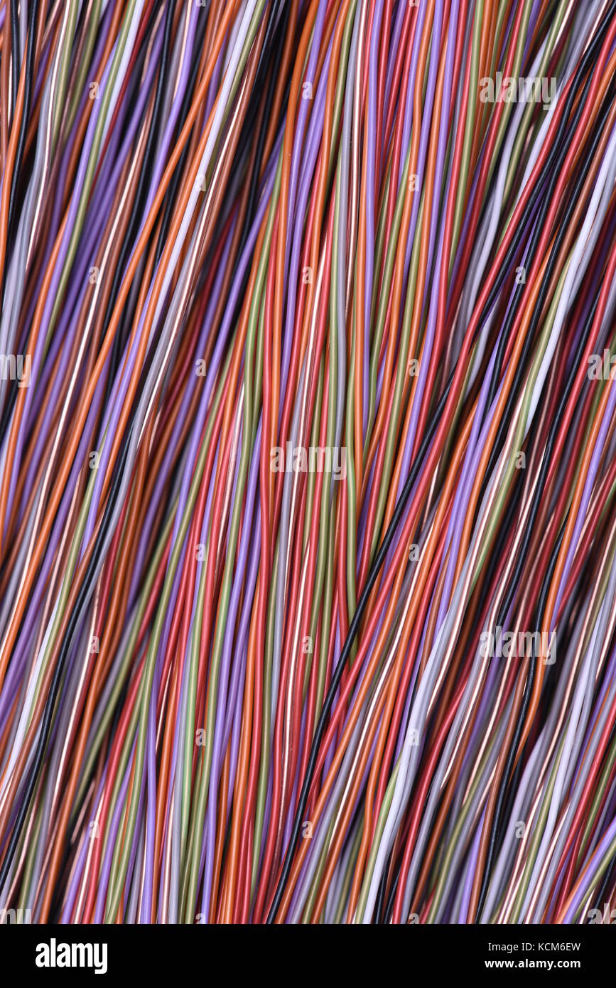 Electrical Colorful Cables and Wires Background Stock Photo - Alamy