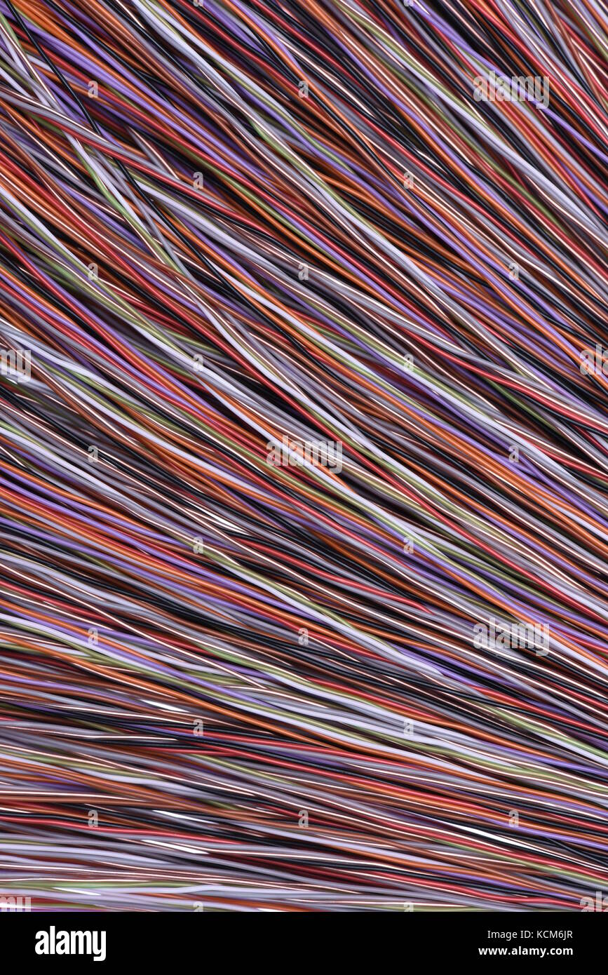 Electrical Colorful Cables and Wires Background Stock Photo - Alamy