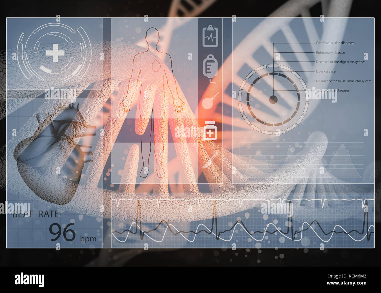 Medicine user interface Stock Photo - Alamy