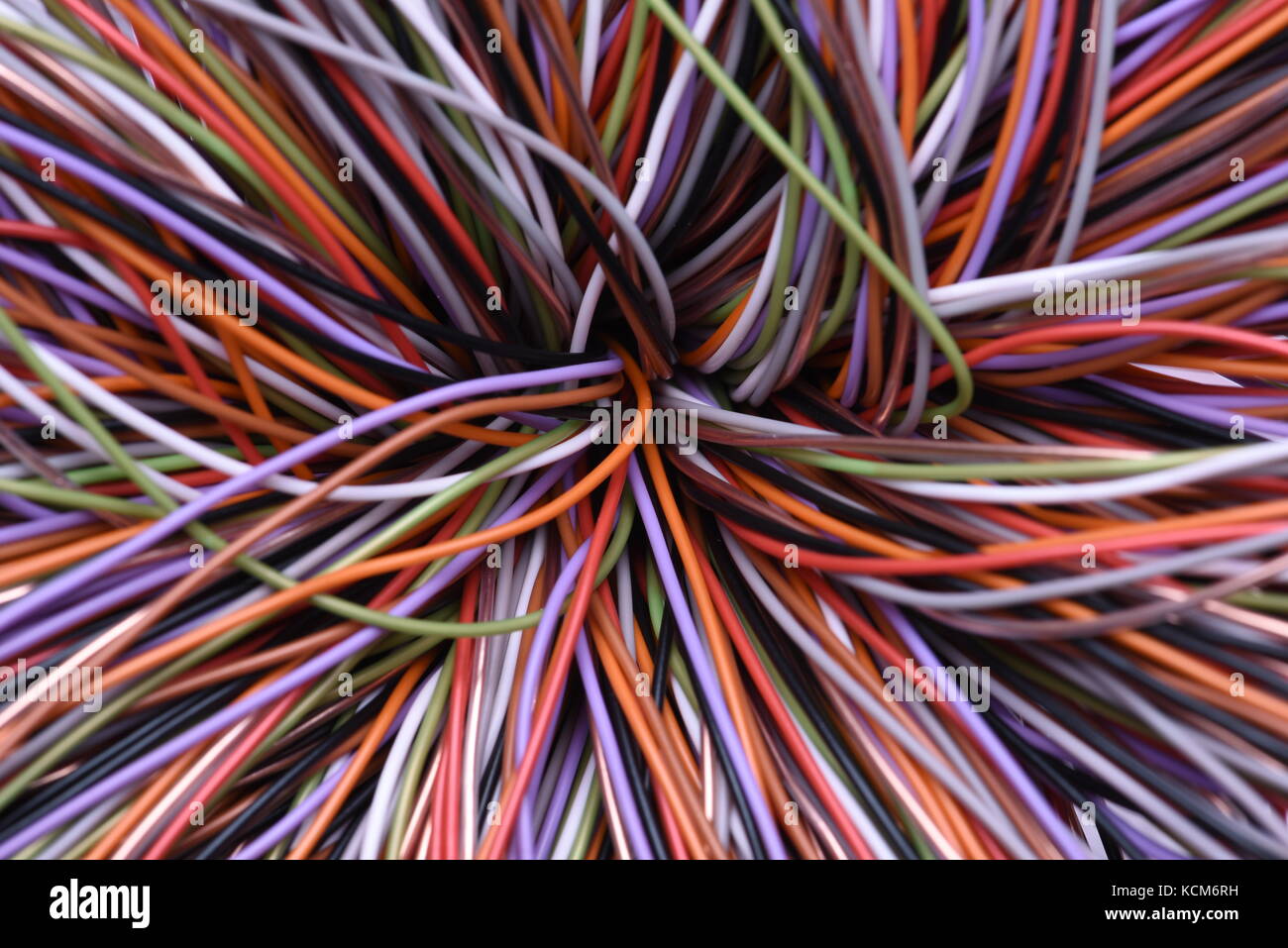 Electrical Colorful Cables and Wires Background Stock Photo - Alamy