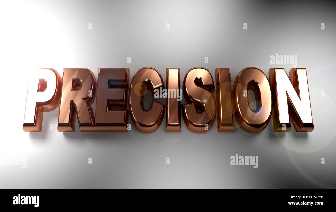 Precision in copper - 3D rendering Stock Photo - Alamy