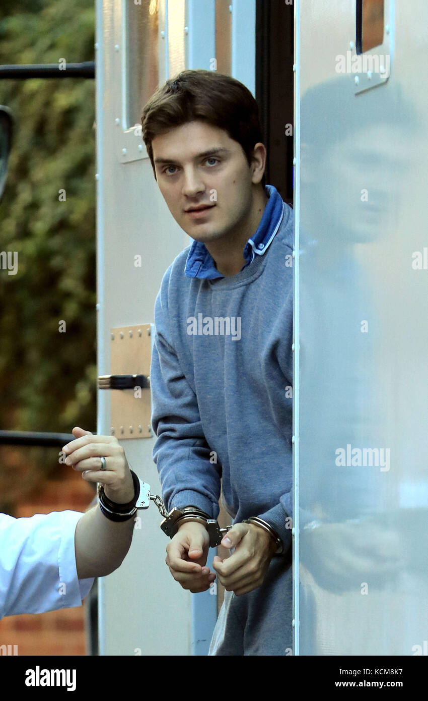 Daryll Rowe, 26, arrives at Lewes Crown Court, where he is charged with ...