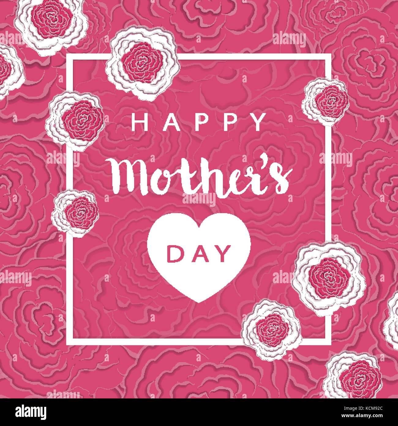 Woman greeting mother bouquet Stock Vector Images - Alamy