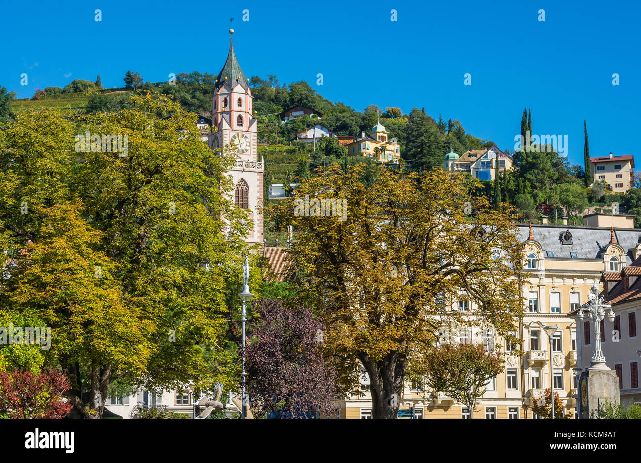Parish church Saint Nicholas of Merano in South Tyrol from the 14th ...