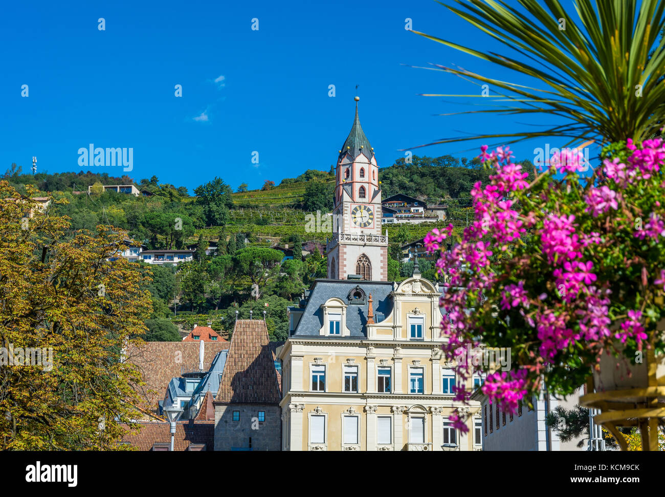 Parish church Saint Nicholas of Merano in South Tyrol from the 14th ...