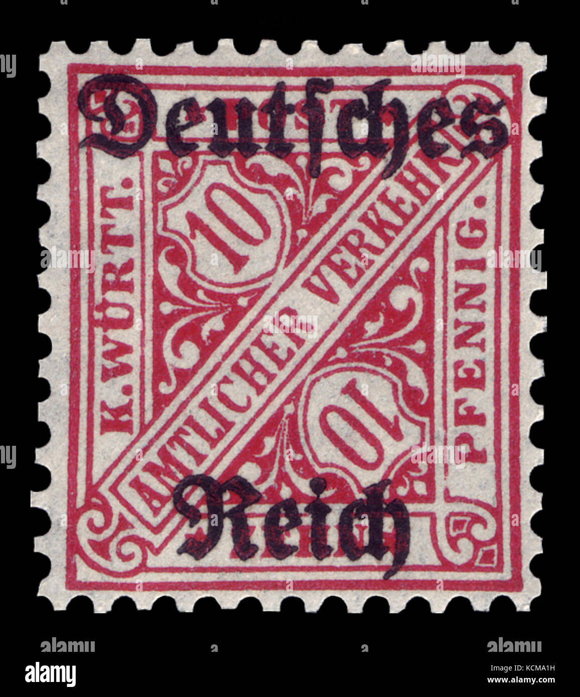 This image depicts a German Dienstmarke, or service stamp, issued in ...
