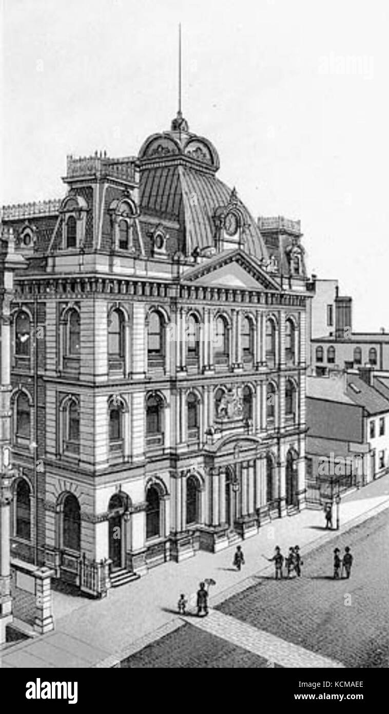 Engraving of General Post Office Adelaide Street Stock Photo - Alamy