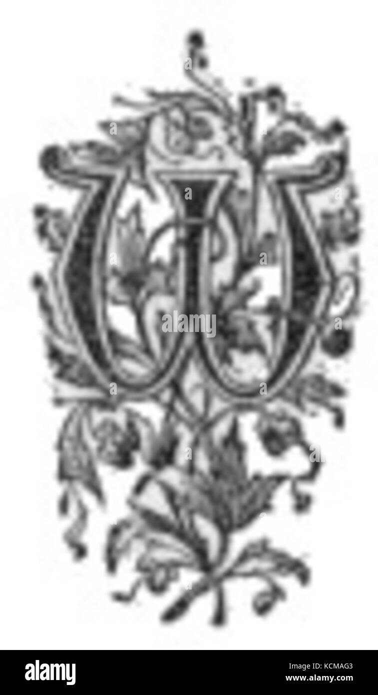 Fancy Letter W Stock Photo - Alamy