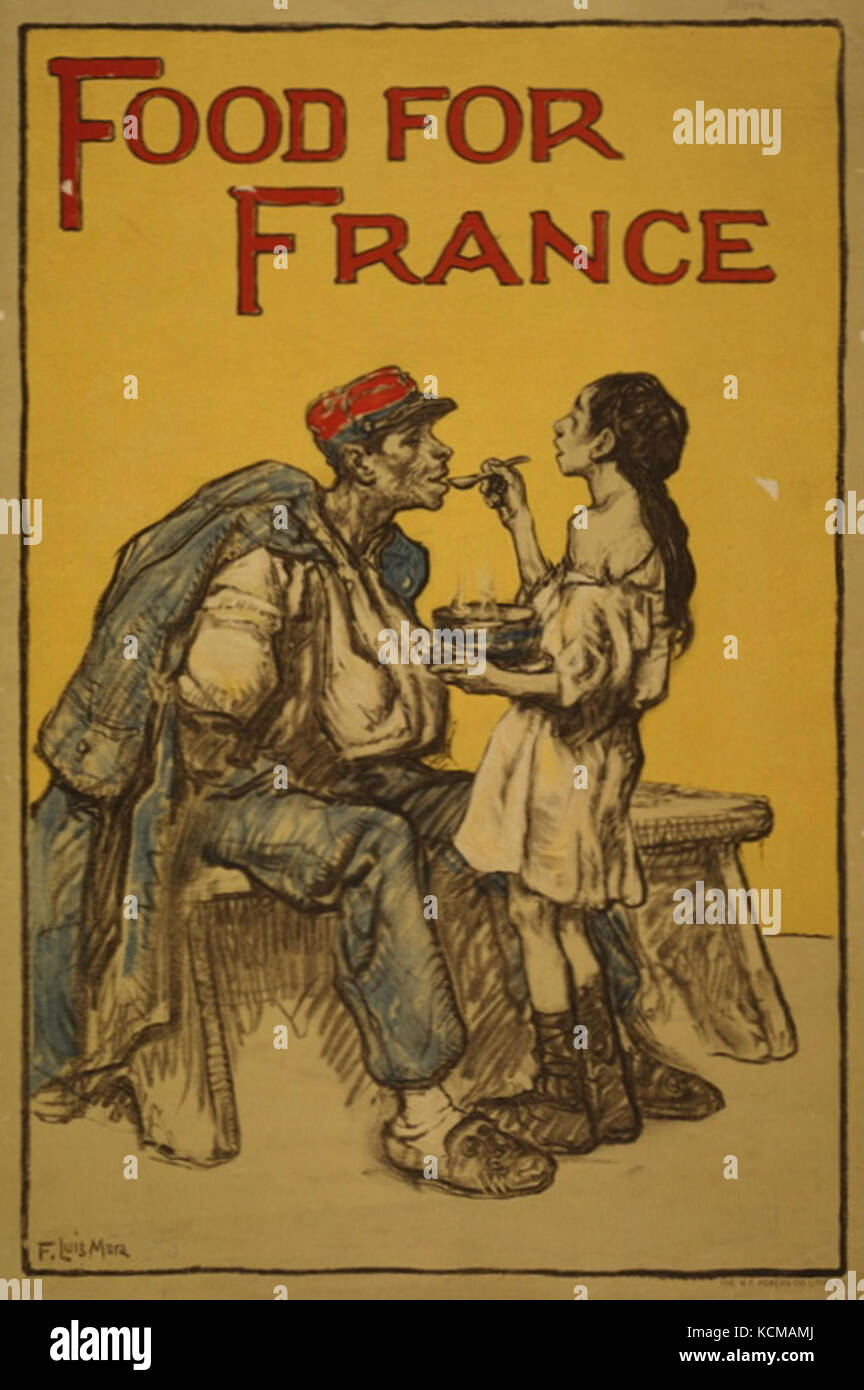 A historical poster or image related to food distribution efforts ...