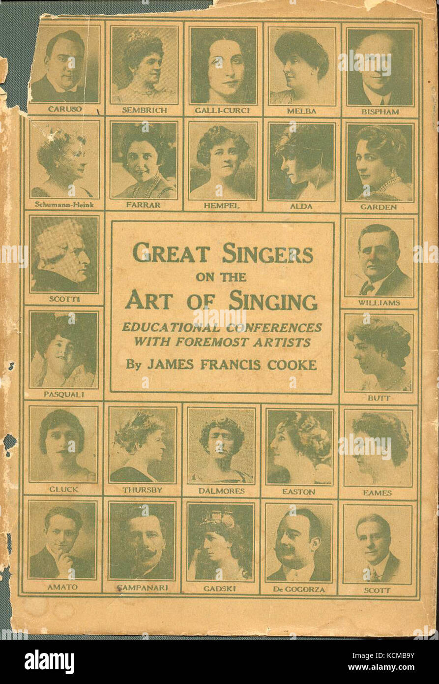 Great Singers on the Art of Singing Stock Photo - Alamy