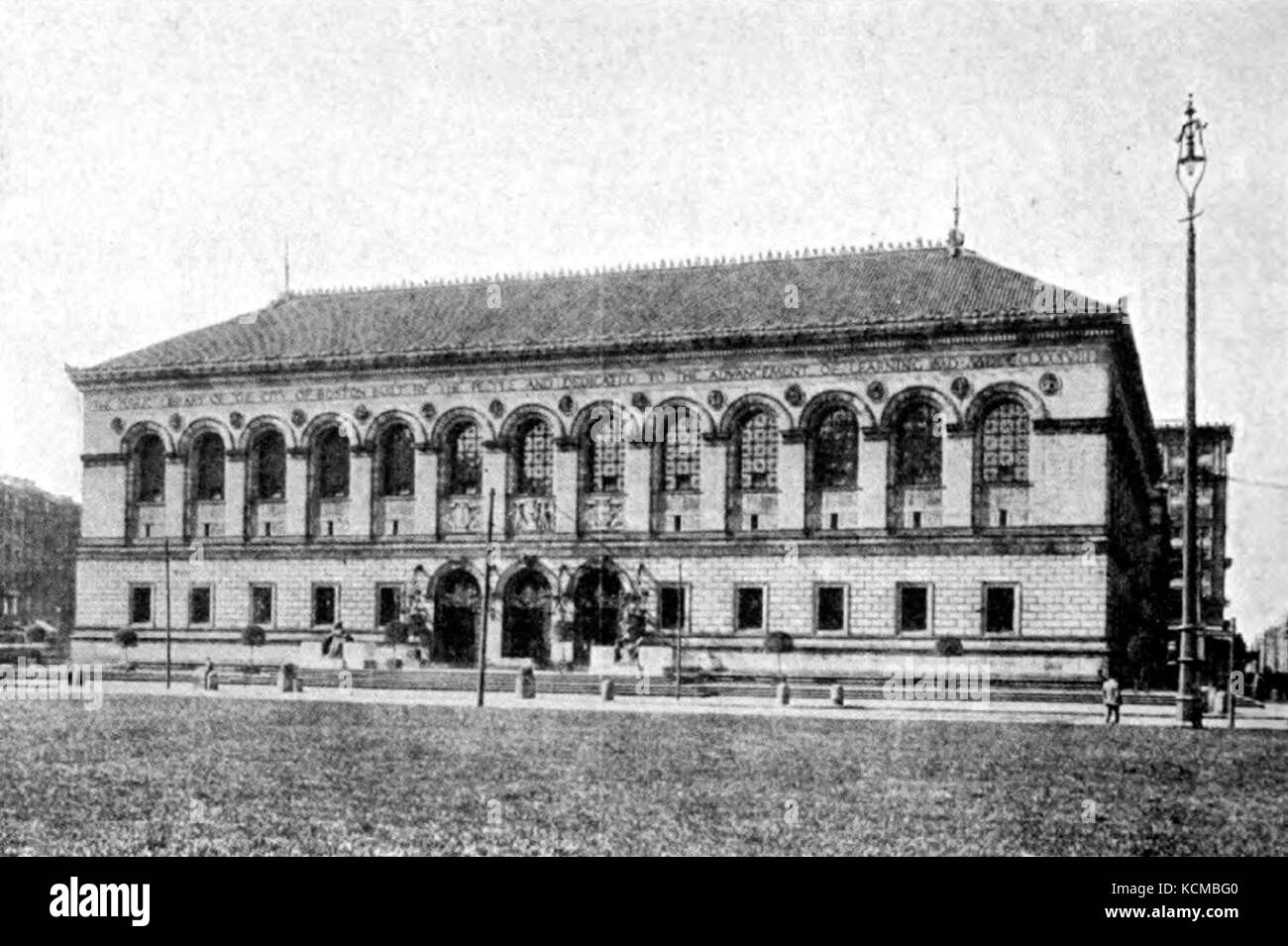 Americana 1920 Libraries Central Library Building of Boston Stock Photo ...