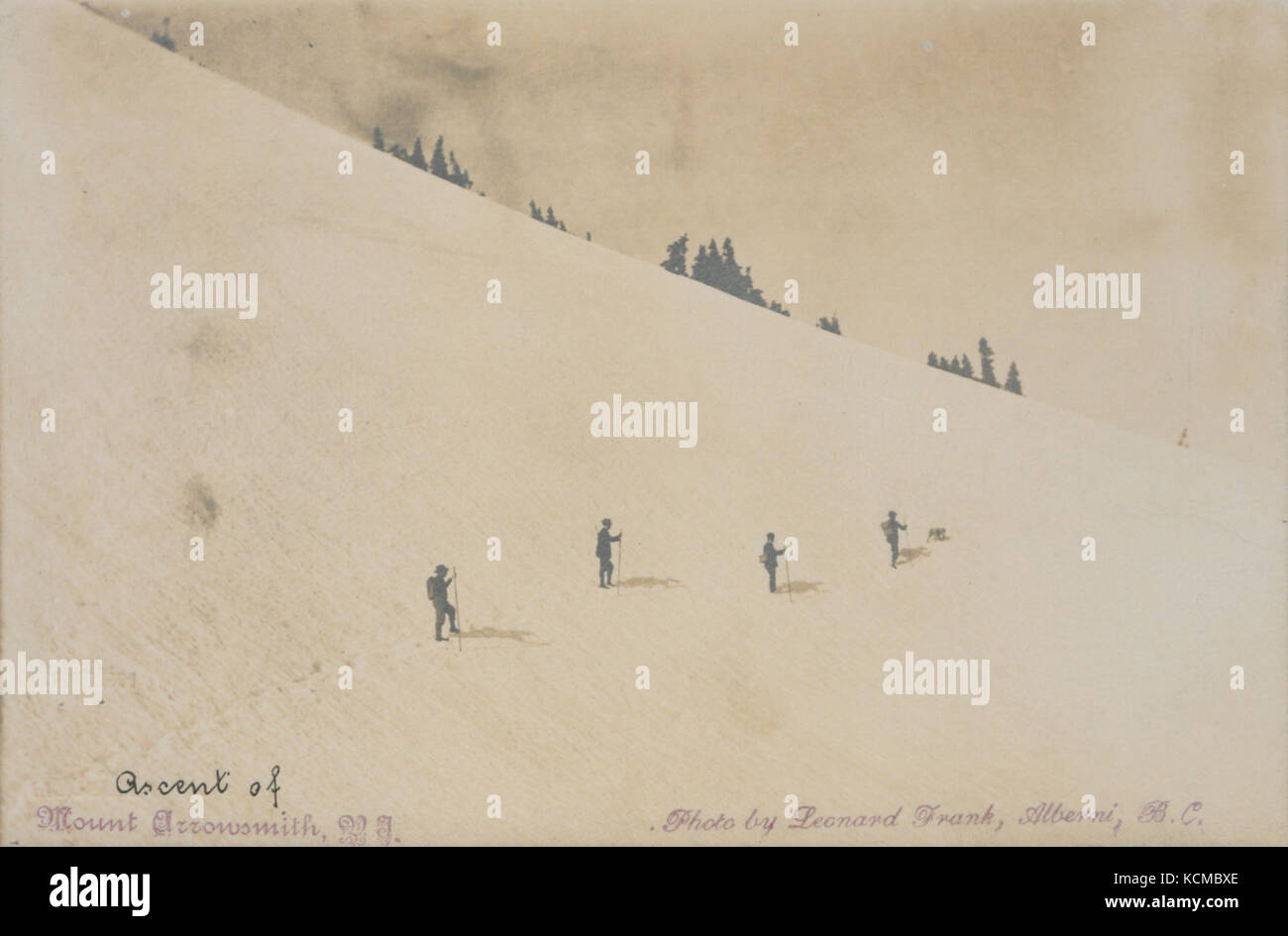 Ascent of Mount Arrowsmith, Vancouver Island (HS85 10 19726 Stock Photo ...