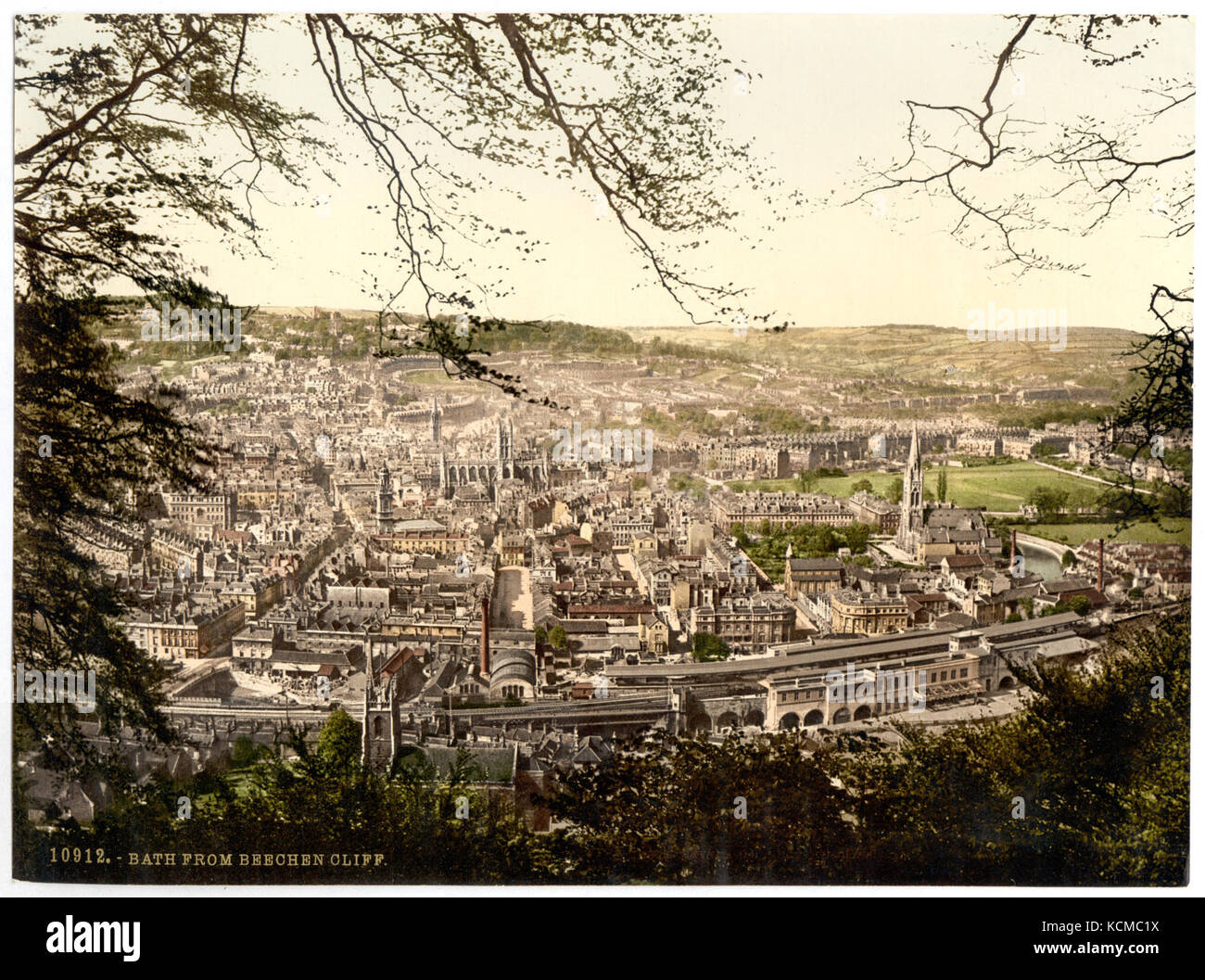 Bath from Beechen Cliff c1900 Stock Photo - Alamy