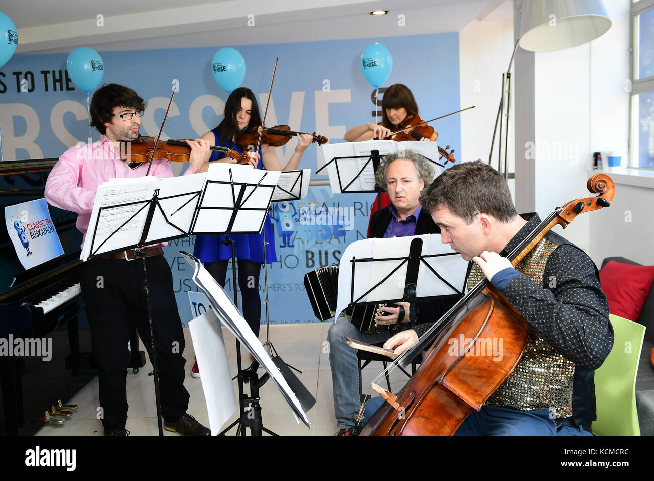 The Santiago Quartet performing with Julian Rowlands during Global's ...