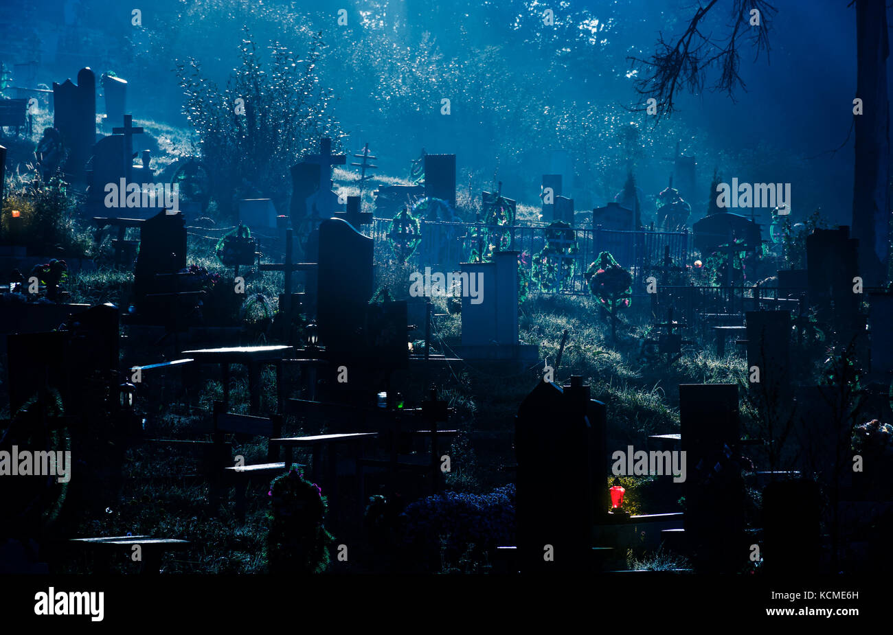Cemetery At Night Wallpaper