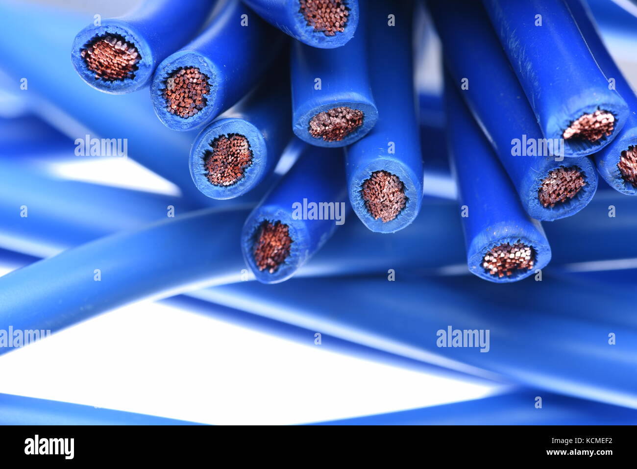 Electric cables closeup Stock Photo - Alamy
