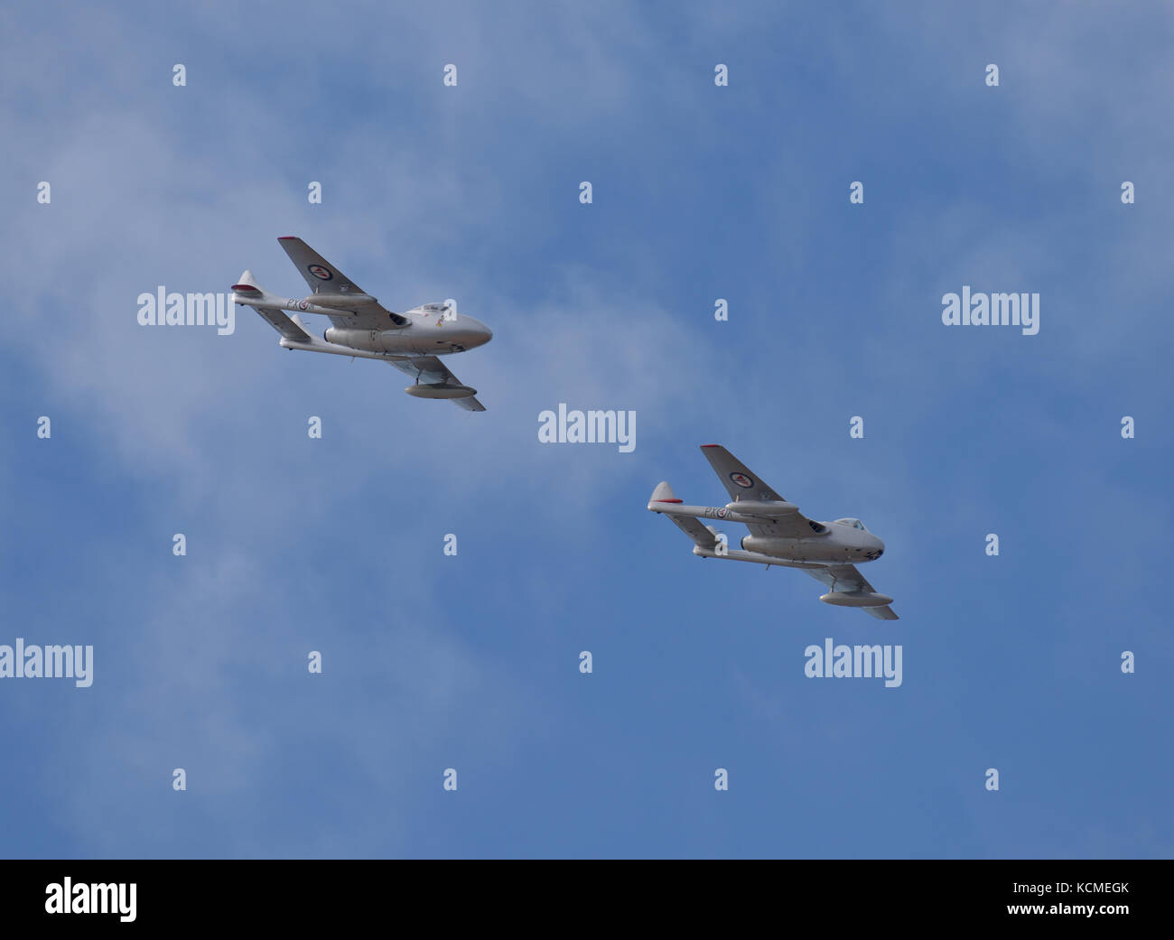 De Haviland vampire jets at Southport Air show Stock Photo - Alamy