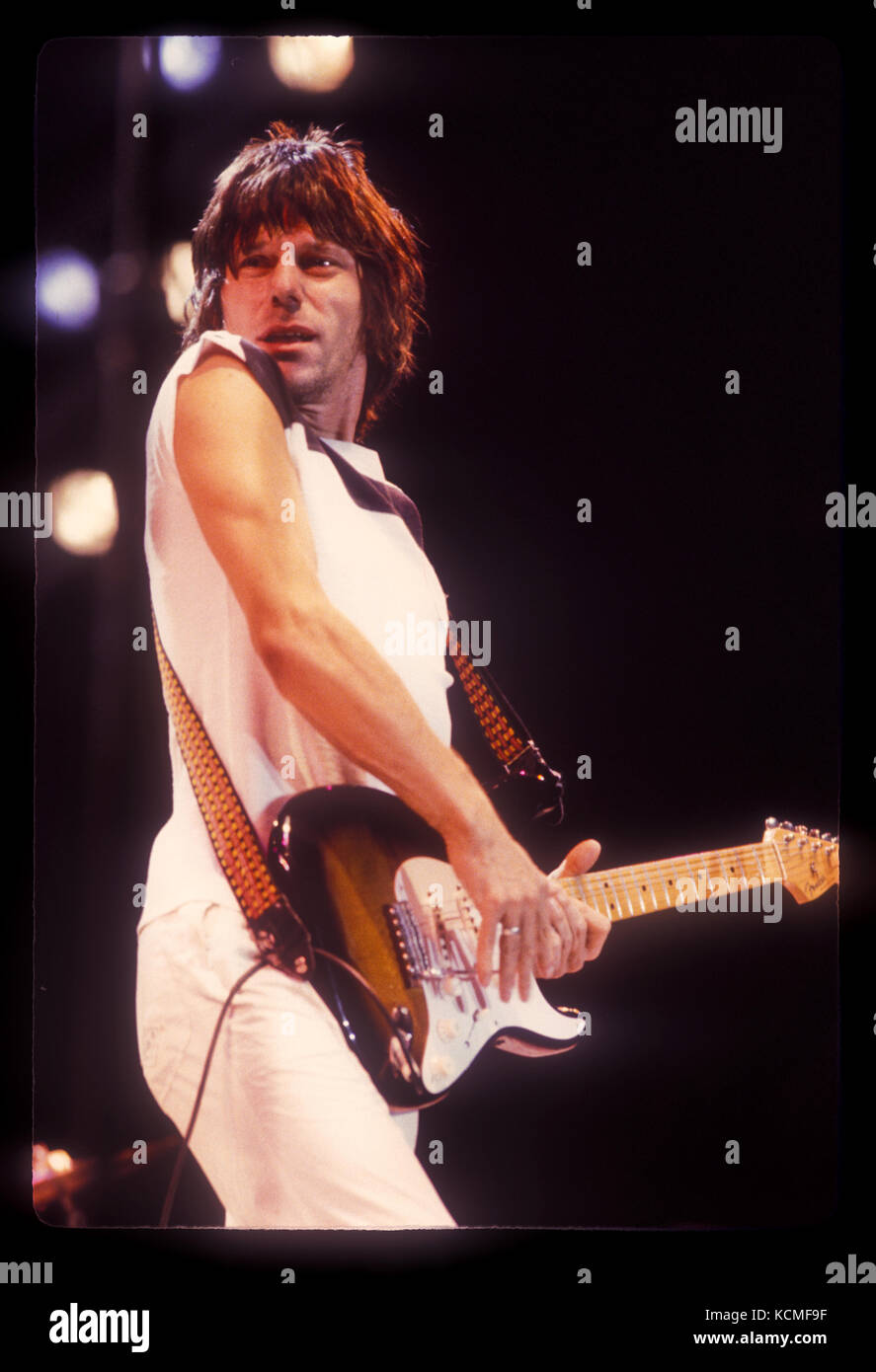 Jeff Beck performing live at the Memorial Sports Arena in Los Angeles ...