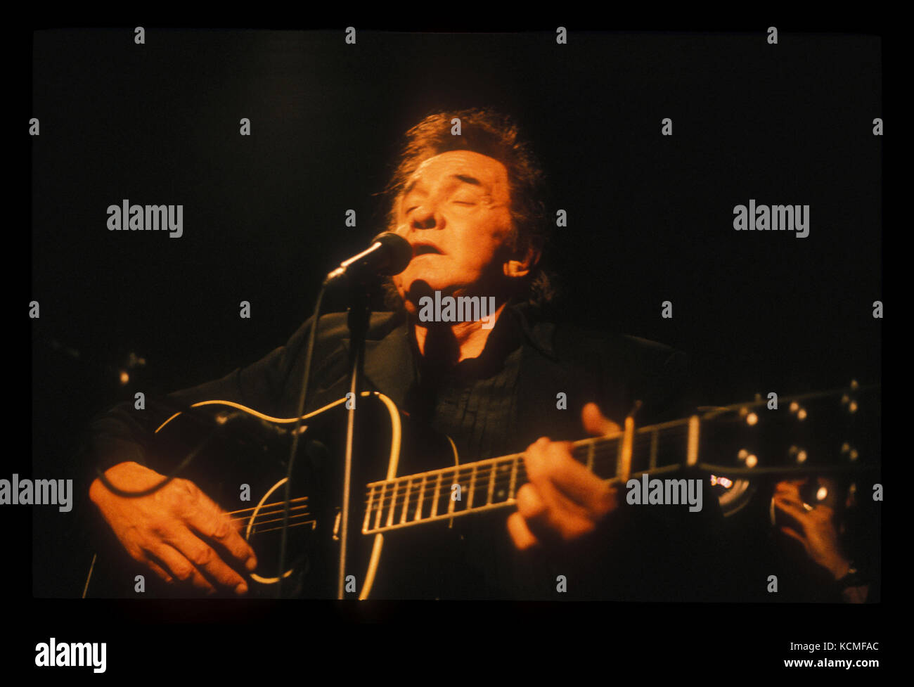LOS ANGELES, CA : Johnny Cash performing live at Emo's in Austin, TX ...