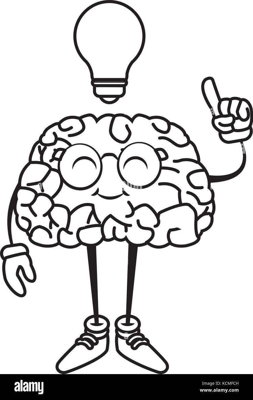 Nerd brain with idea cartoon Stock Vector Image & Art - Alamy