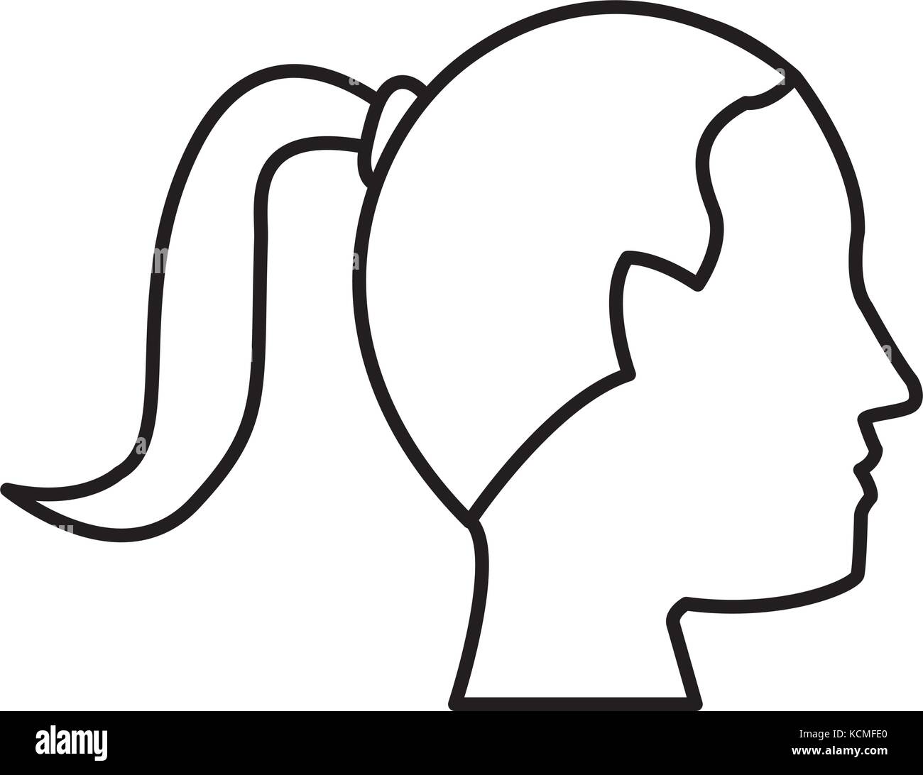 Female Head Silhouette Outline