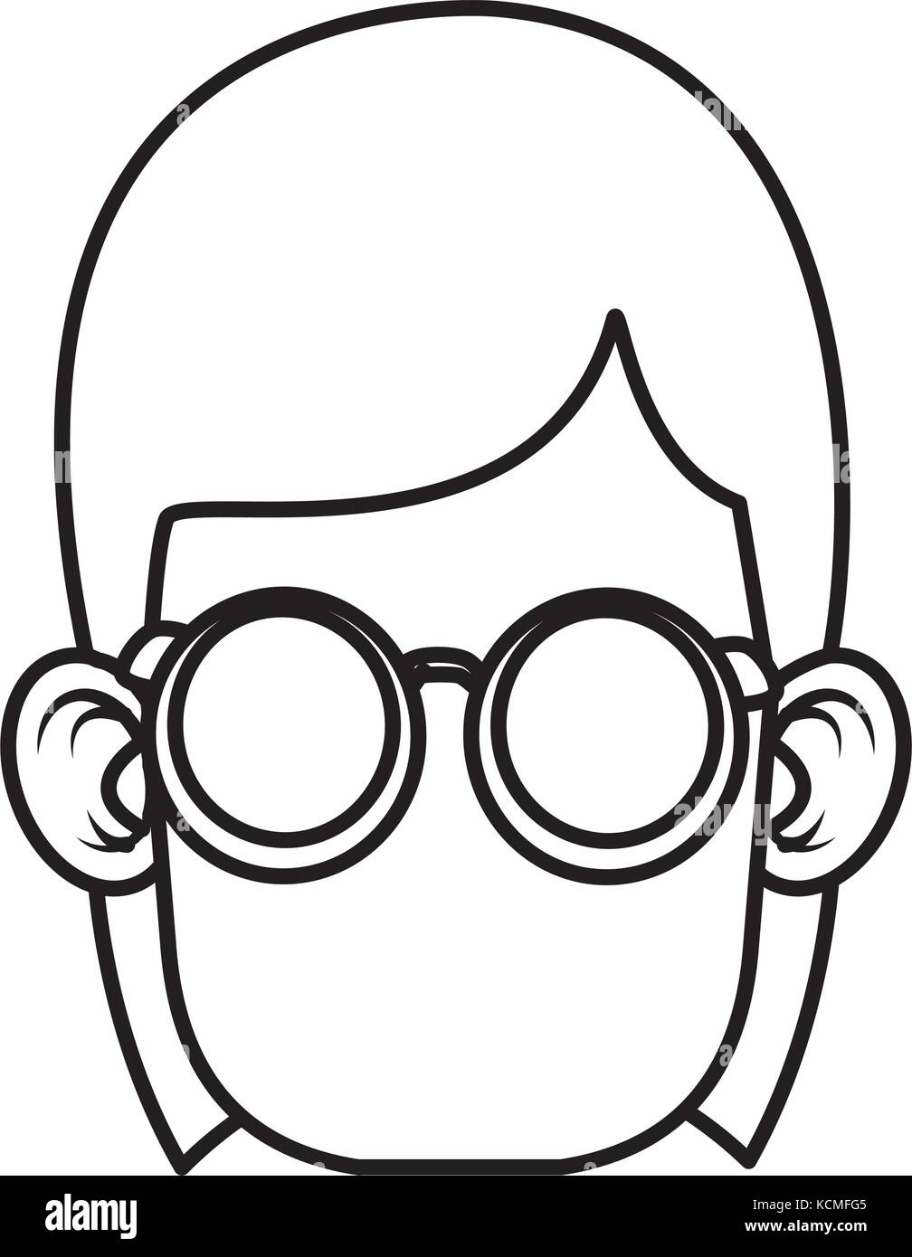 Cute Girl With Glasses Cartoon Stock Vector Image And Art Alamy