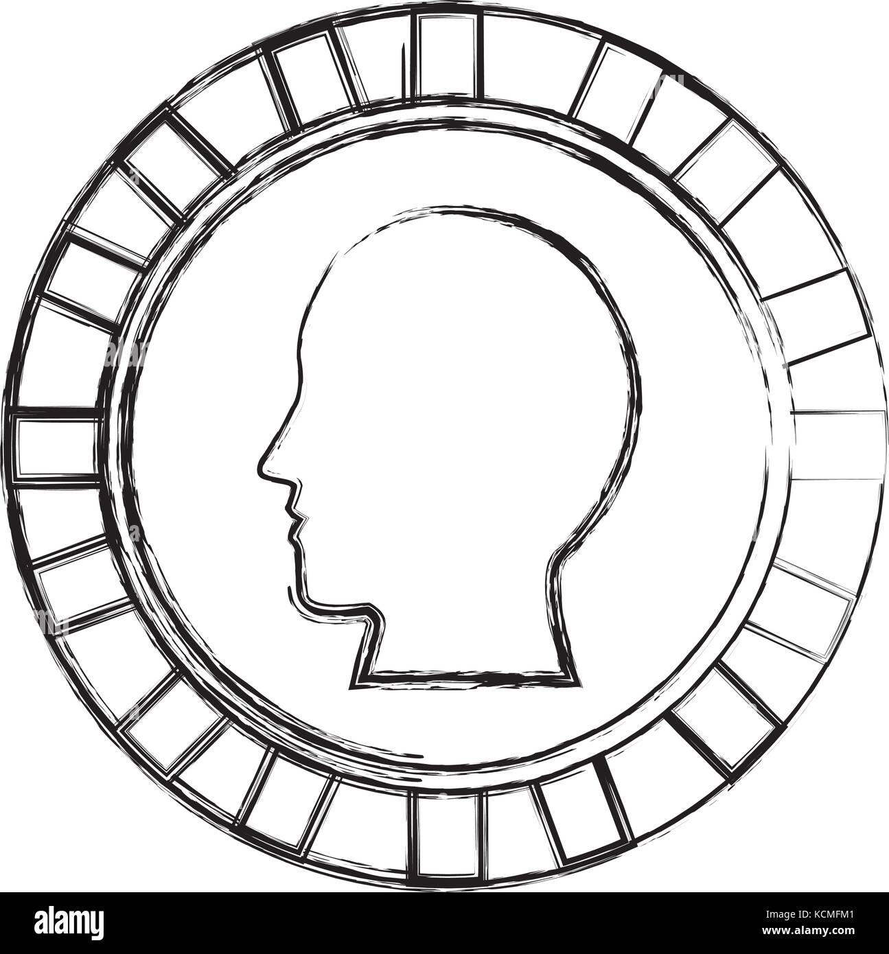 Isolated dollar coin draw Black and White Stock Photos & Images - Alamy