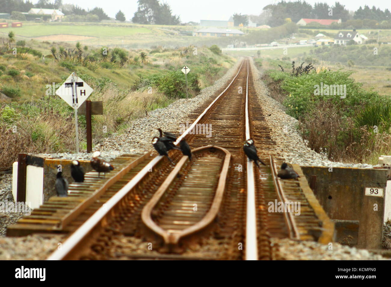 Train tracks up close hi-res stock photography and images - Alamy