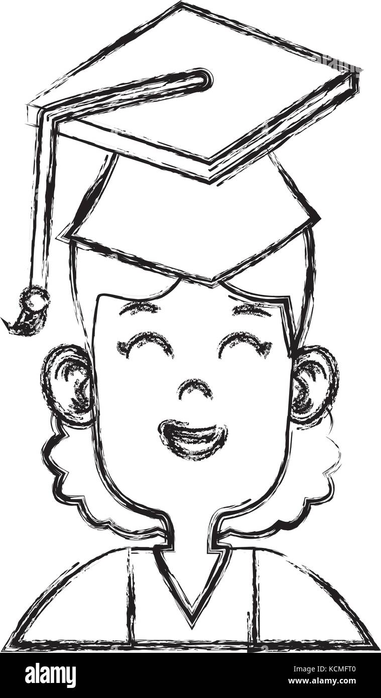 Science graduate woman cartoon Stock Vector Images - Alamy