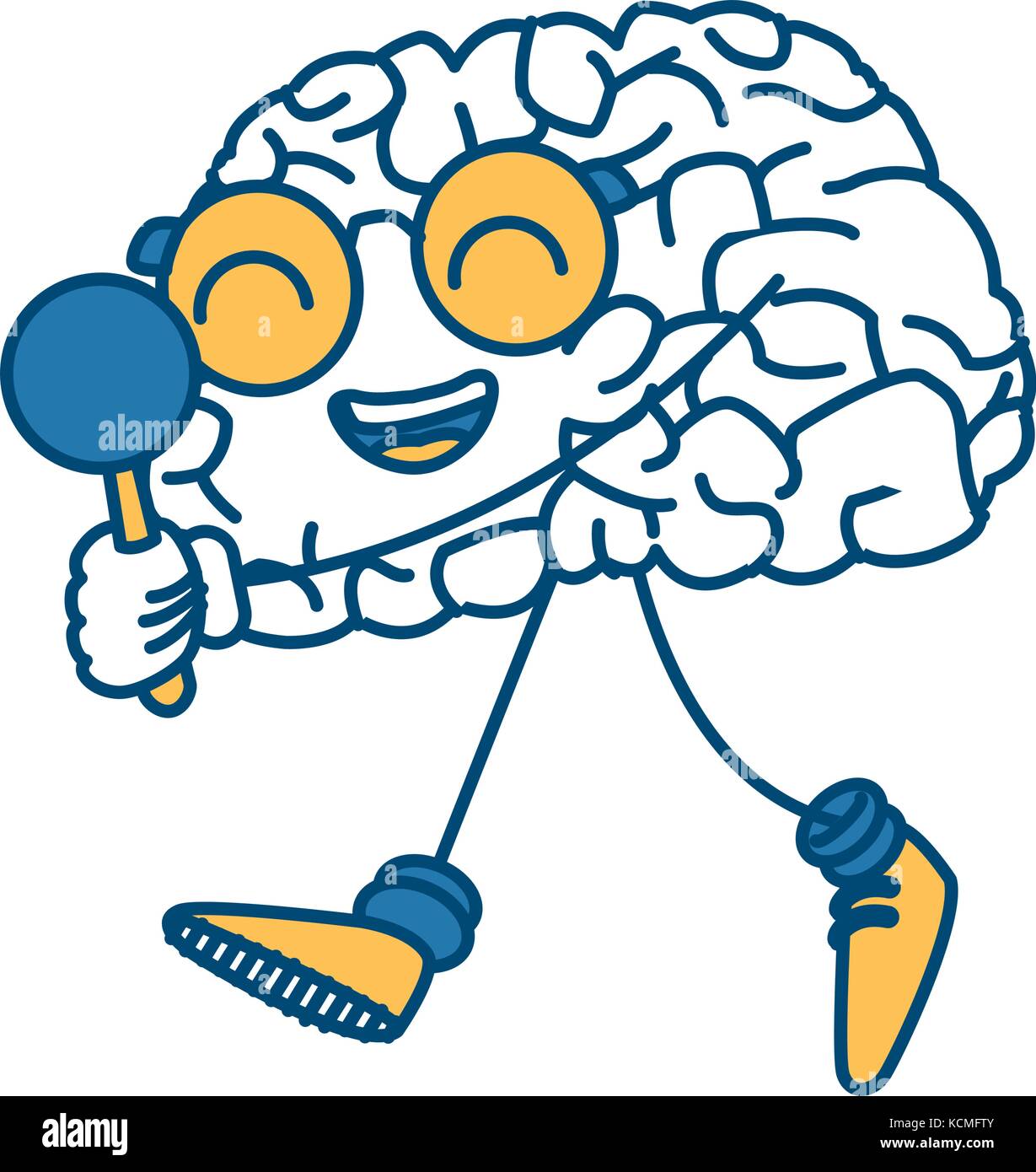 Nerd brain with idea cartoon Stock Vector Image & Art - Alamy
