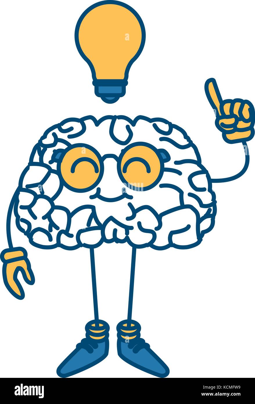 Nerd brain with idea cartoon Stock Vector Image & Art - Alamy