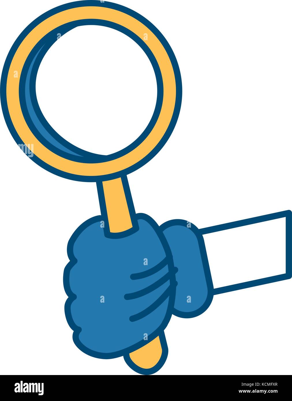 Glova hadn with magnifying glass Stock Vector Image & Art - Alamy