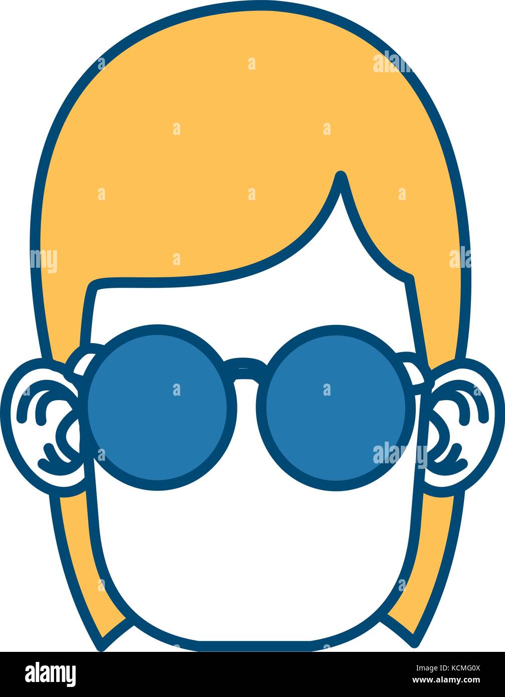 Cute girl with glasses cartoon Stock Vector Image & Art - Alamy