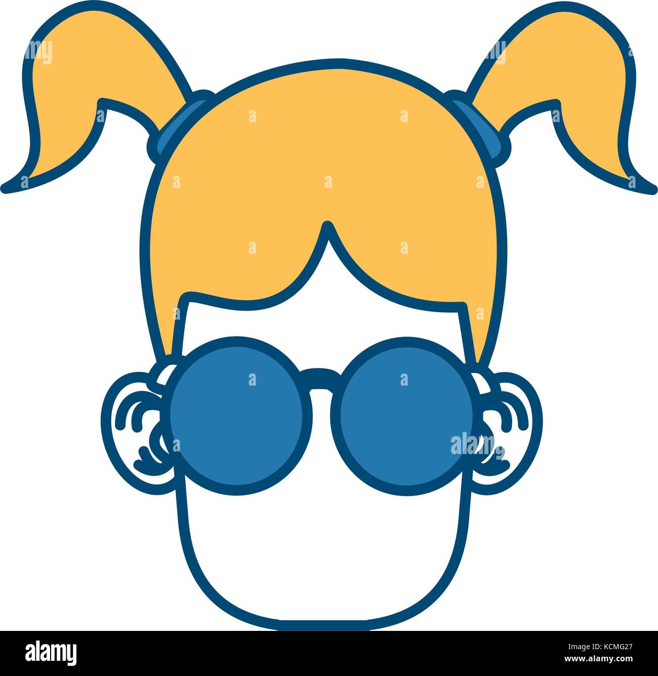 Cute girl with glasses cartoon Stock Vector Image & Art - Alamy