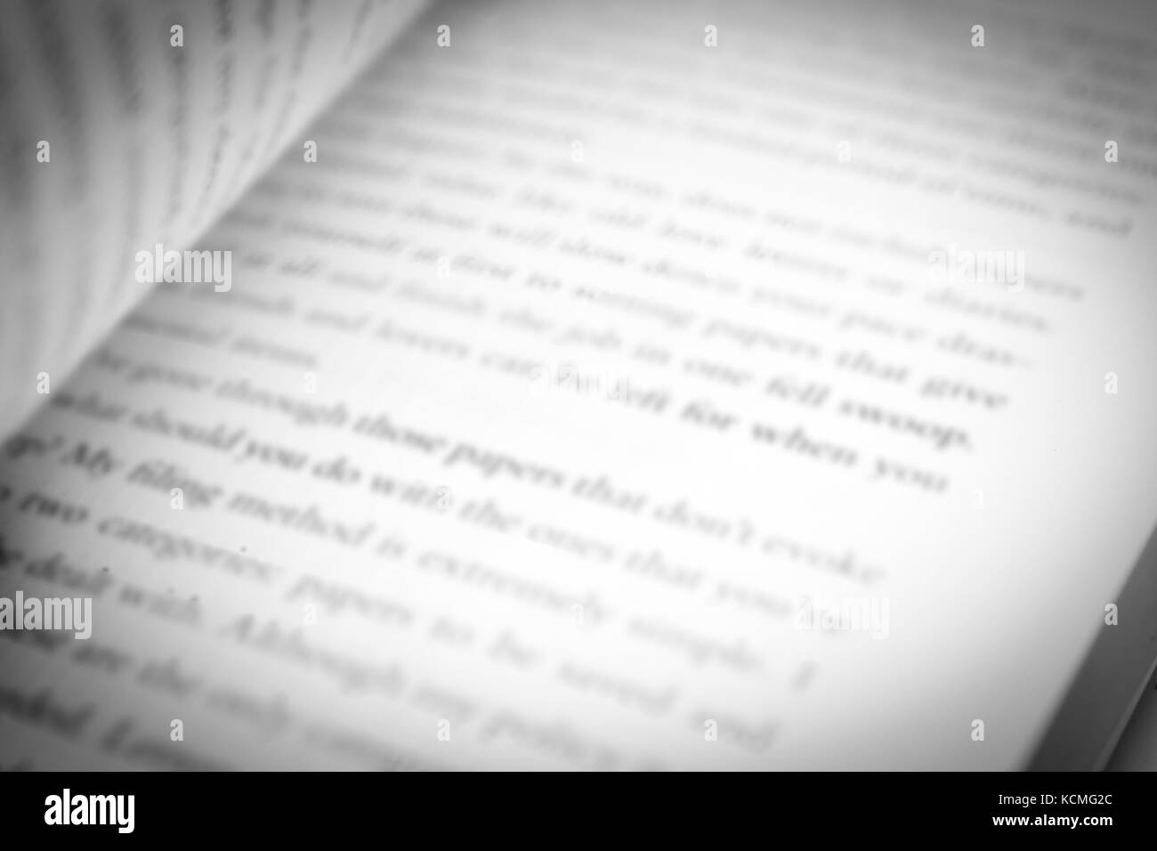 Close Up of Pages and Words in and Open Book Stock Photo - Alamy