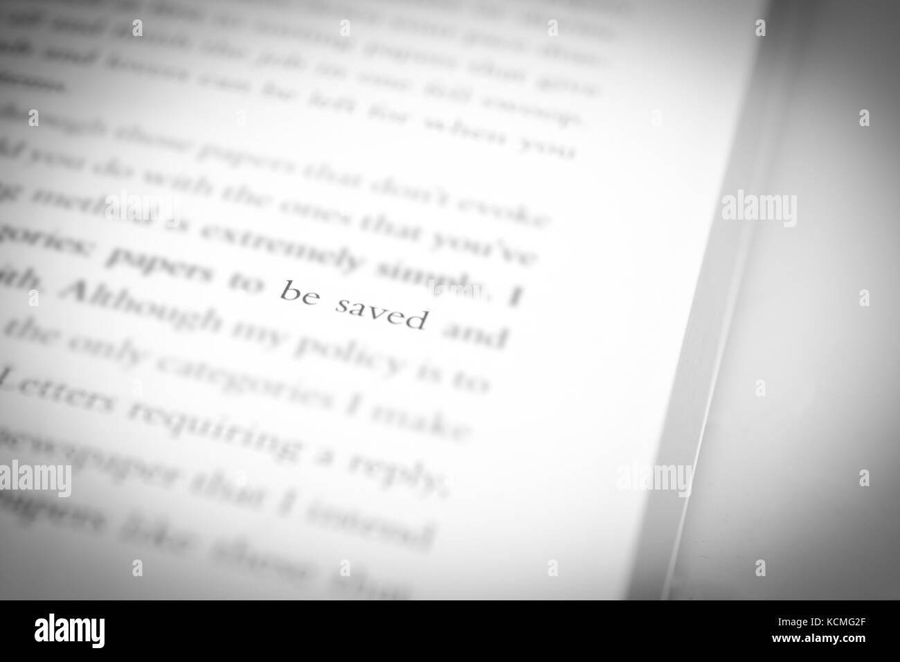 Close Up of Pages and Words in and Open Book Stock Photo - Alamy