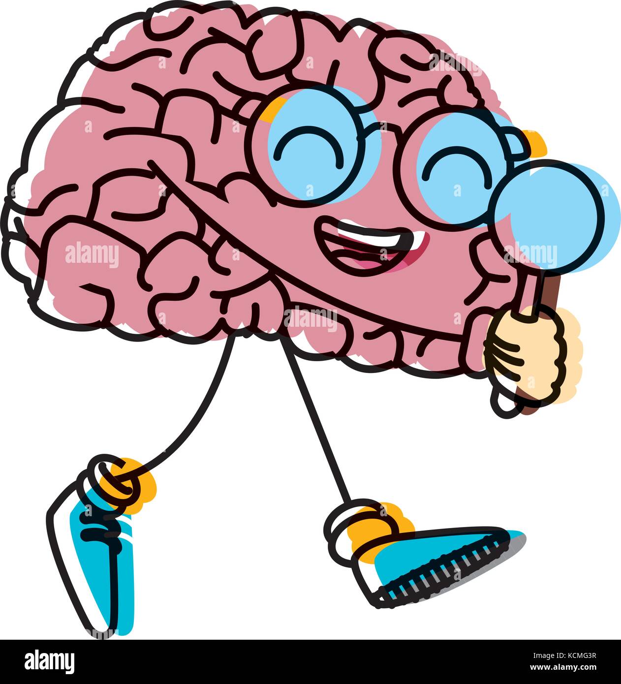 Cute brain searching something Stock Vector Image & Art - Alamy