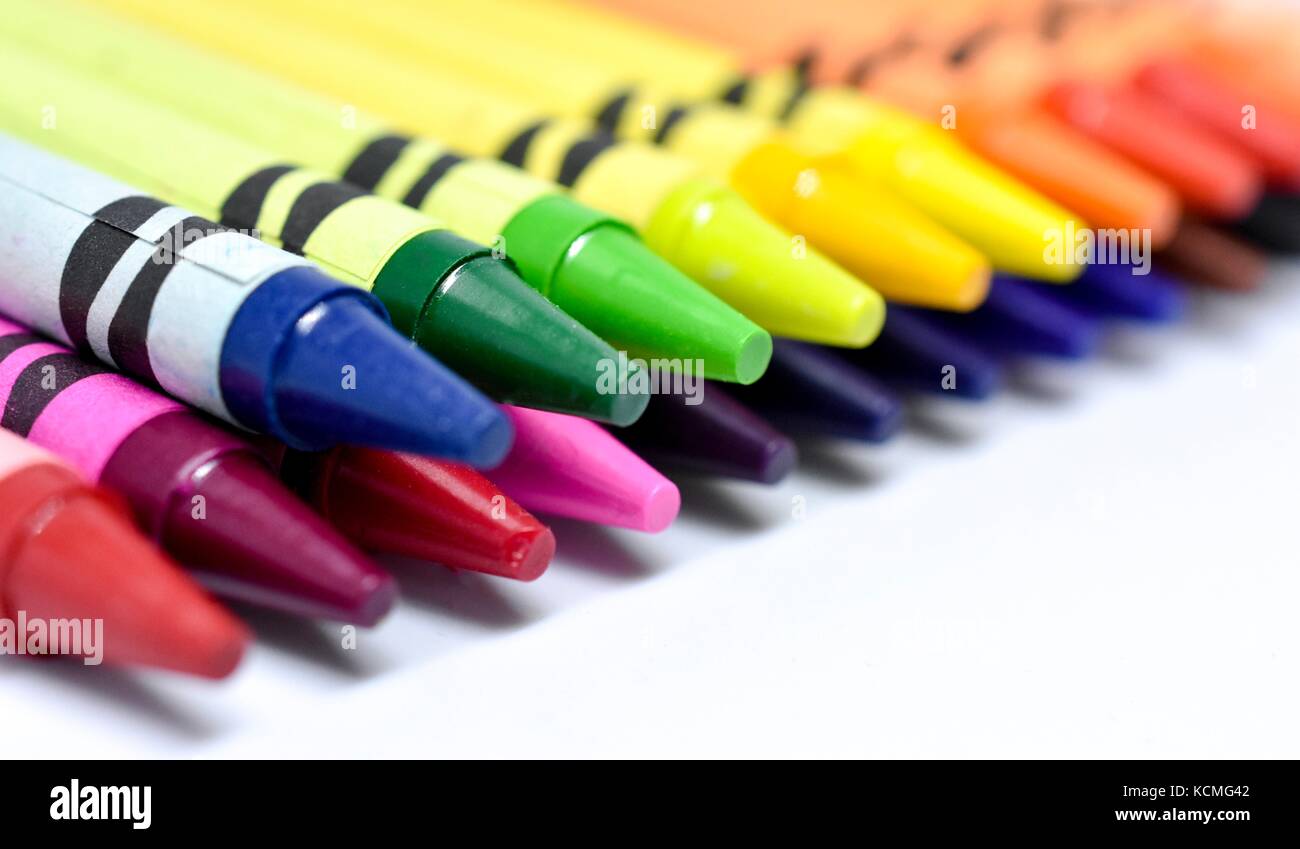 Pile crayons hi-res stock photography and images - Alamy