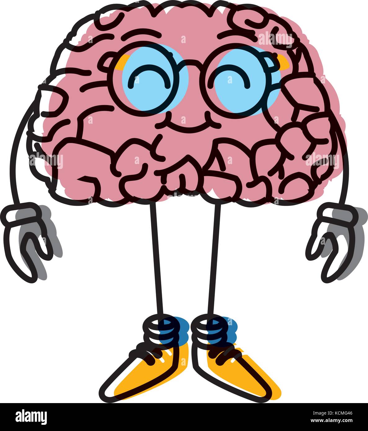 Cute brain cartoon Stock Vector Image & Art - Alamy