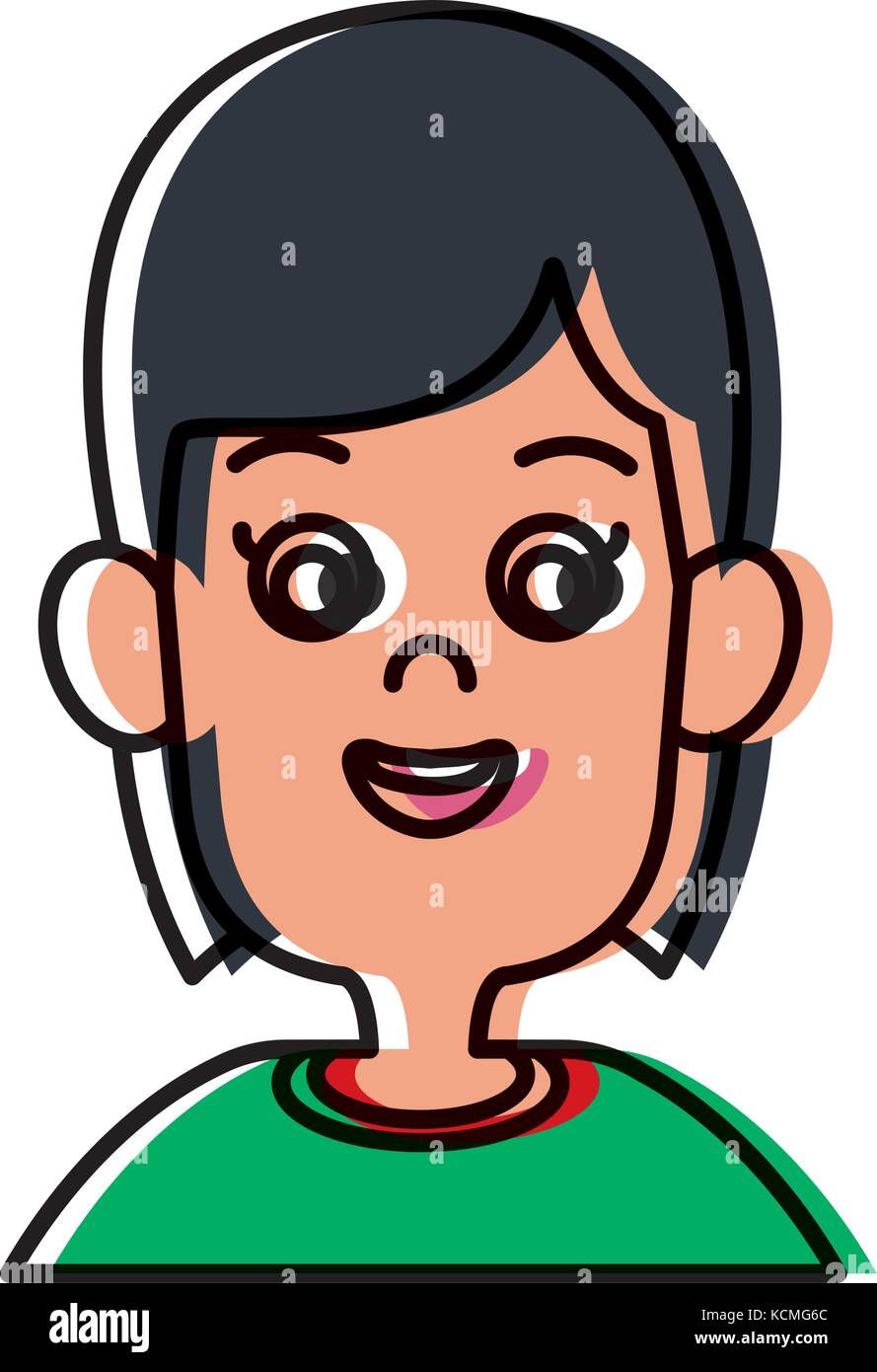 Cute girl cartoon Stock Vector Image & Art - Alamy