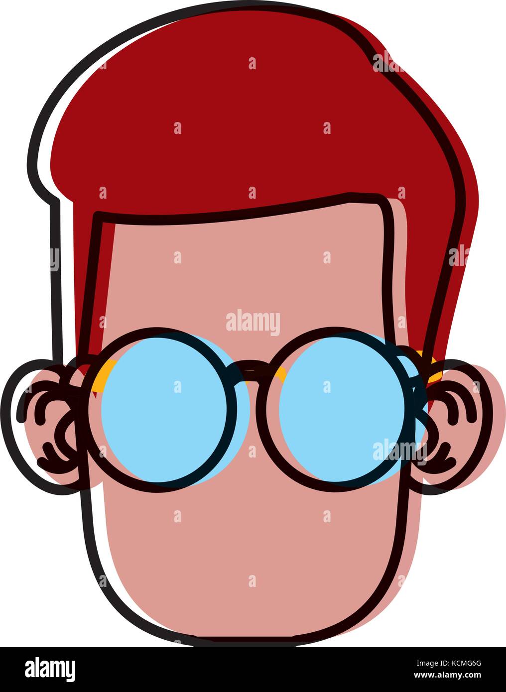 Cute boy with glasses cartoon Stock Vector Image & Art - Alamy