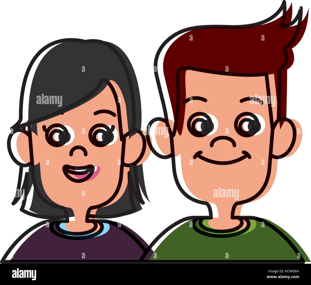 Kids friends cartoon Stock Vector Image & Art - Alamy