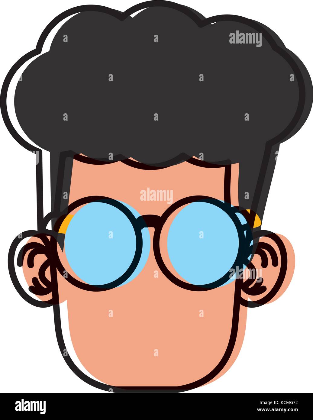 Cute boy with glasses cartoon Stock Vector Image & Art - Alamy