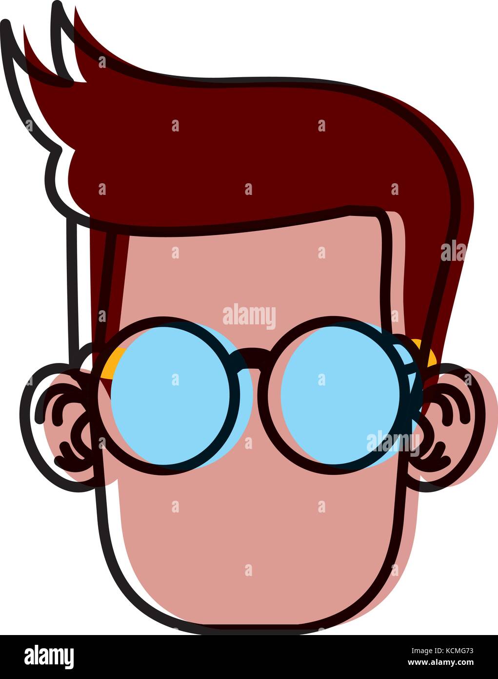 Cute boy with glasses cartoon Stock Vector Image & Art - Alamy
